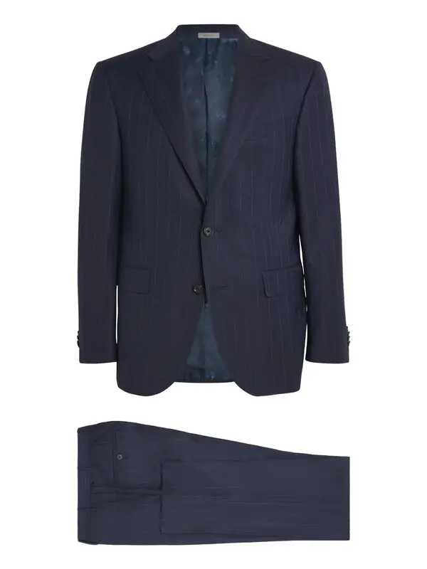 Corneliani Virgin Wool Stripe 2-piece Suit - Navy