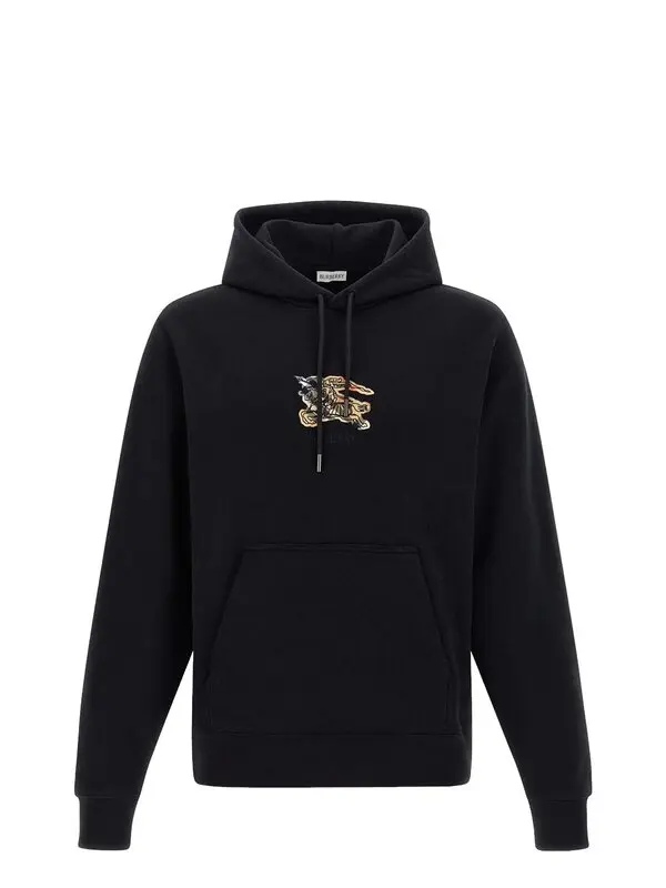 Burberry Simon' Cotton Gauze Hoodie - Black