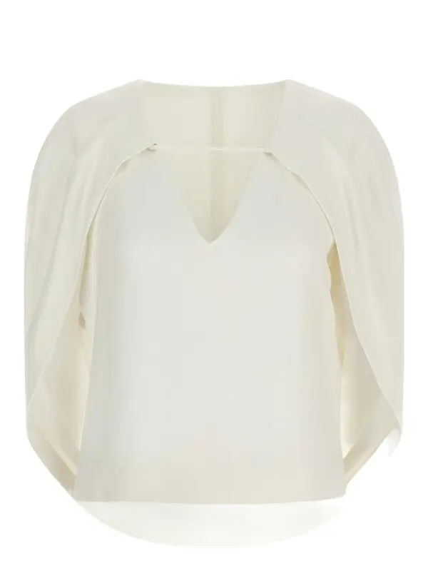 Alberta Ferretti Cape Top - White