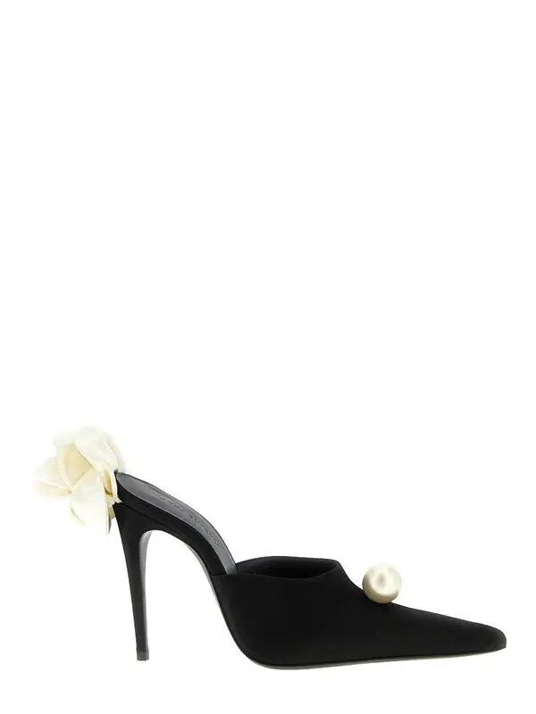 Magda Butrym Satin Mules - Black