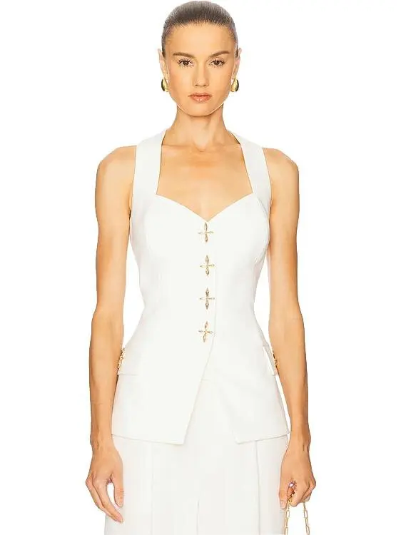 NADINE MERABI Zoe Waistcoat - White