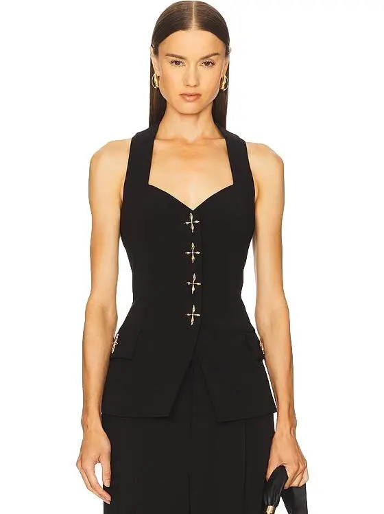 NADINE MERABI Zoe Waistcoat - Black