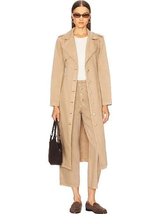 L'Agence Zavia Trench Jacket - Dark Cappuccino