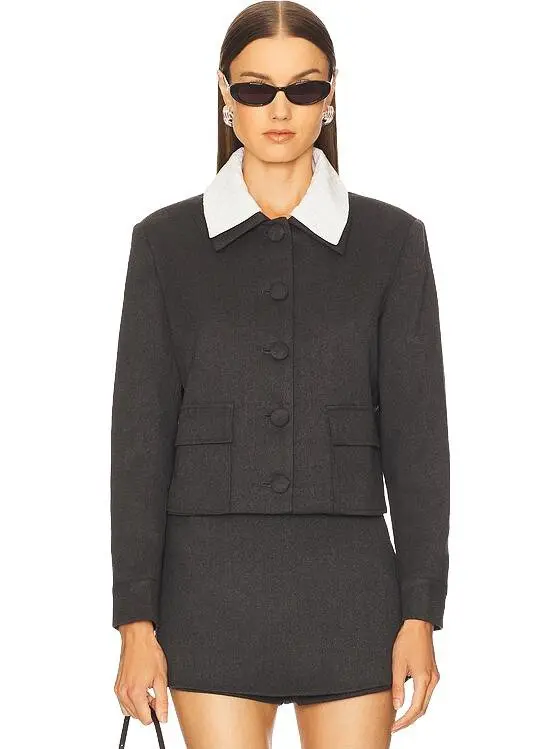 MAUDE CLUB Gwen Jacket - Charcoal