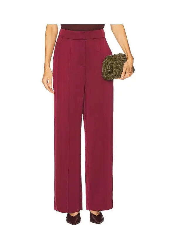 Simkhai Kyra Wide Leg Pant - Cranberry