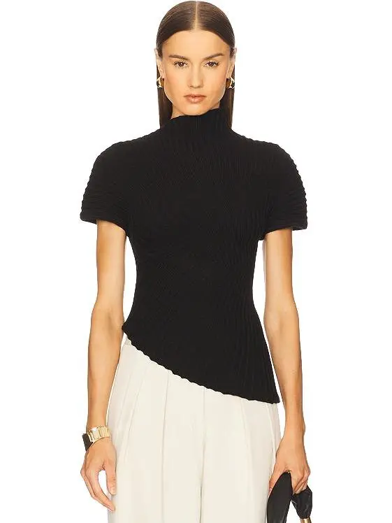 Cult Gaia Annemie Knit Top - Black