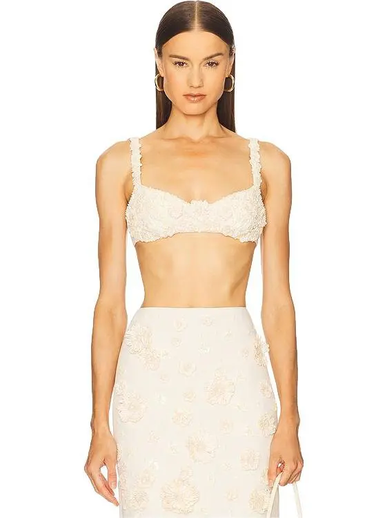 Alexis Remi Top - Ivory Raffia
