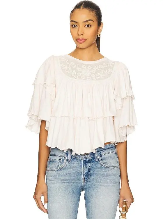 Free People Rose Party Tee - Sugar Swizzle