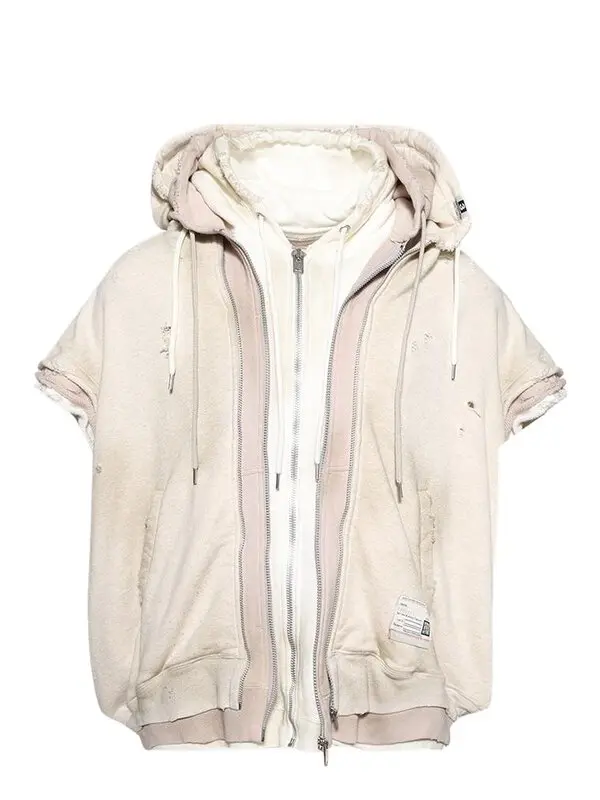 Mihara Yasuhiro Triple Layered Sleeveless Parka - White