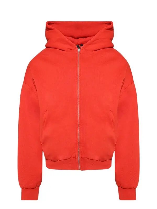 ENTIRE STUDIOS Thermal Hooded Zip Up - Red