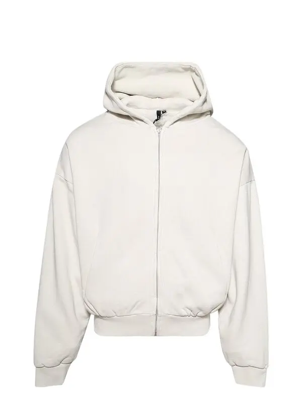 ENTIRE STUDIOS Cotton Thermal Full-zip Hoodie - White