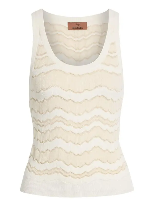 Missoni Crochet-knit Tank - Off-white