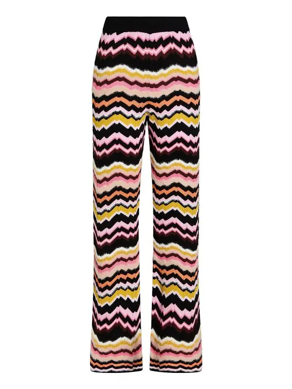 Missoni Crochet-knit Flared Pants - Pink