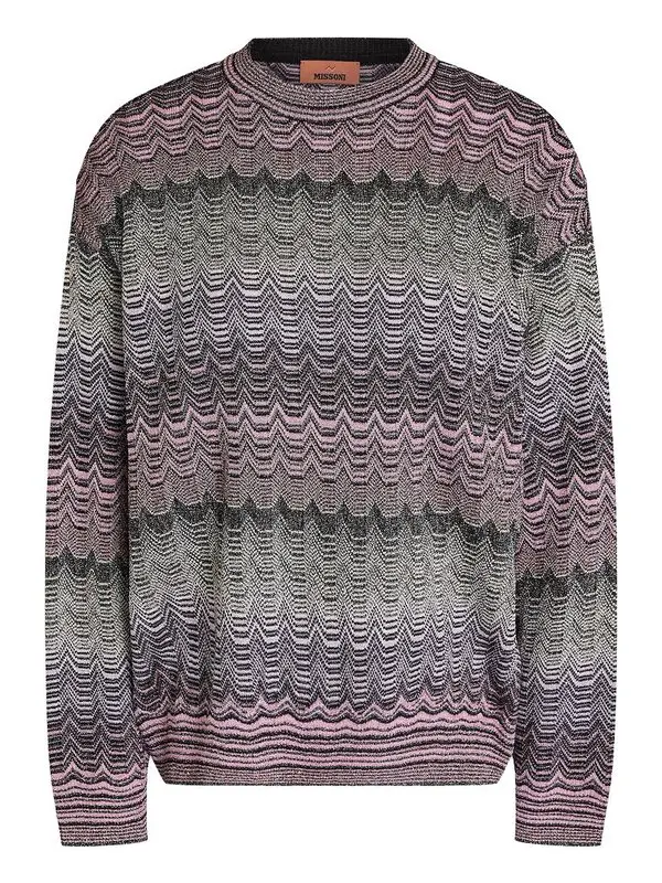 Missoni Metallic Crochet-knit Sweater - Baby Pink