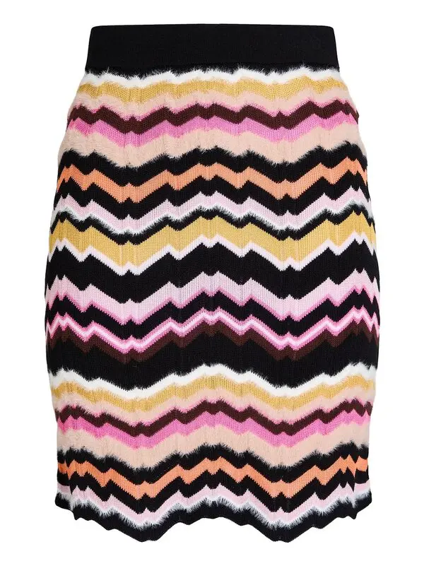 Missoni Brushed Crochet-knit Mini Skirt - Black