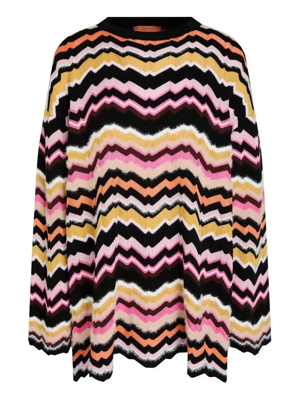 Missoni Brushed Intarsia-knit Sweater - Black
