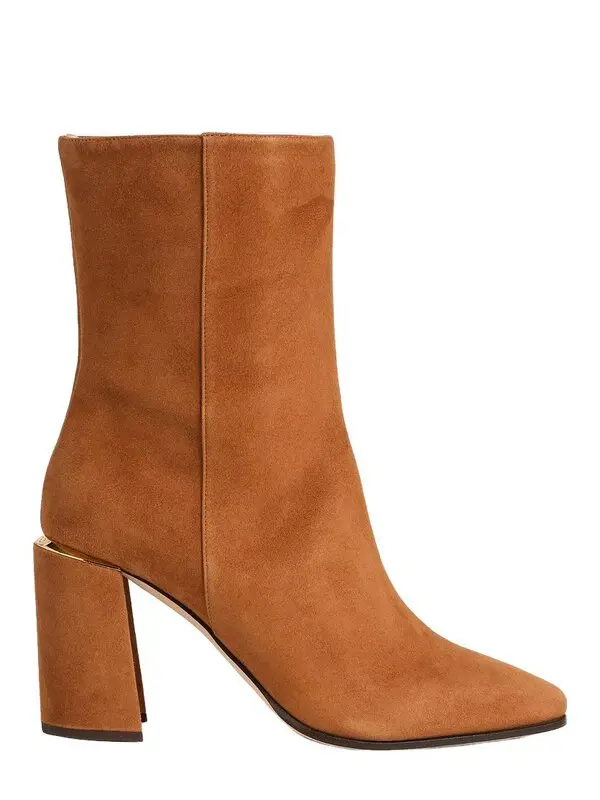 JIMMY CHOO Loren 85 Suede Ankle Boots - Tan