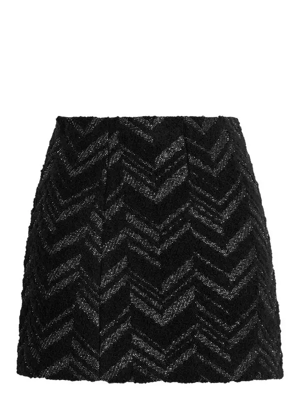 Missoni Metallic Bouclé-tweed Mini Skirt - Black