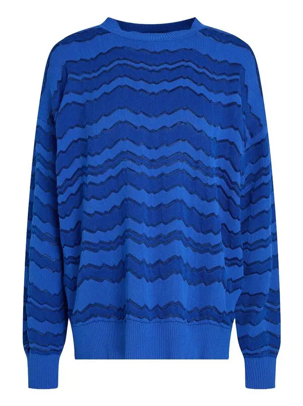 Missoni Crochet-knit Sweater - Cobalt Blue