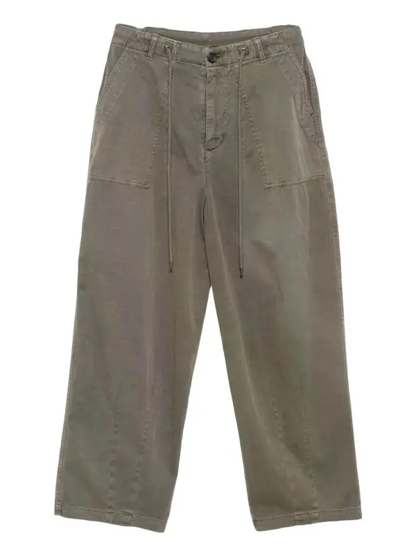 JAMES PERSE Drawstring-waist Trousers - Green