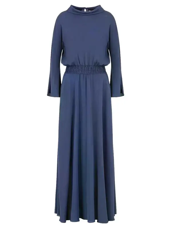 Giorgio Armani Elasticated-waist Day Dress - Blue