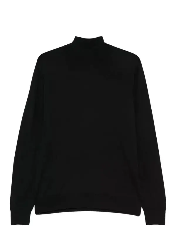 Corneliani Long-sleeve Wool Sweater - Black