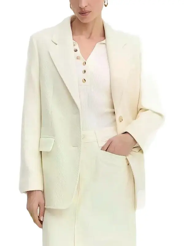 BOSS Herringbone Wool Blazer - Neutrals