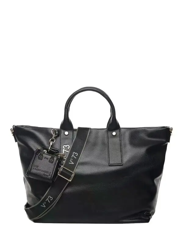 V°73 Matilda Charm-detail Tote Bag - Black