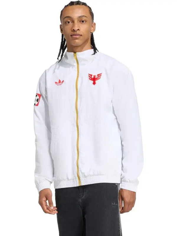 Adidas D.c. United 2025 Originals Archive Anthem Jacket - White / Tomato