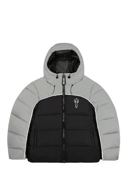 Trapstar Irongate Arch Piping Puffer Jacket - Black/grey