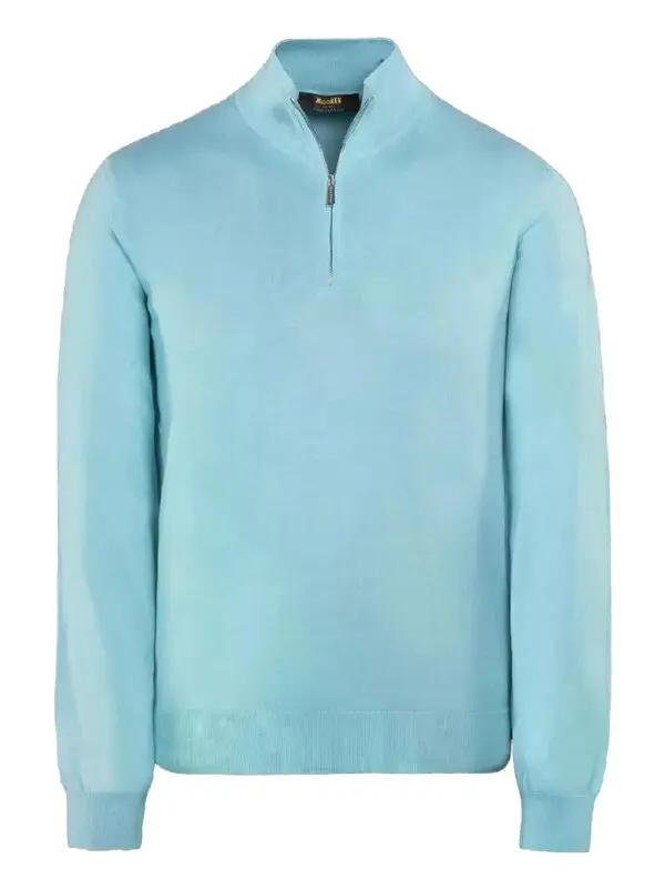 MOORER Atlante-si5 Cotton Sweater - Blue
