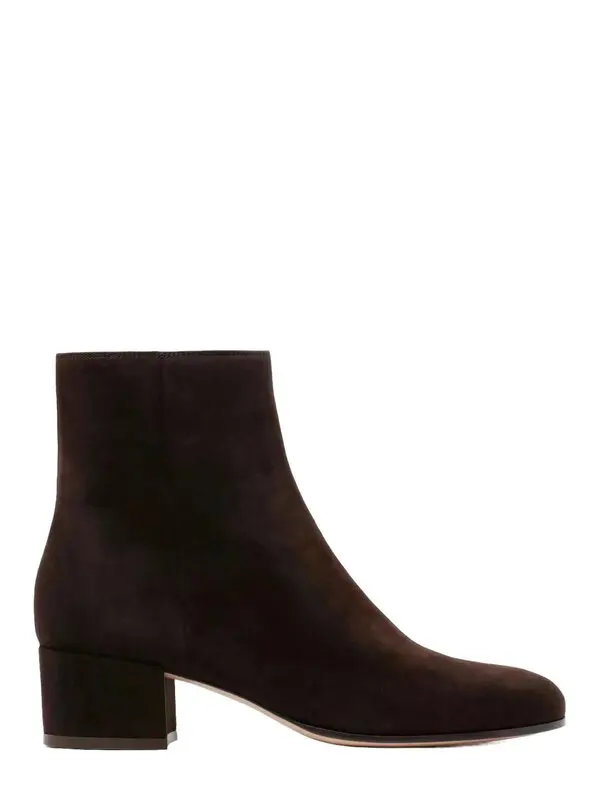 GIANVITO ROSSI 45mm Joelle Suede-leather Boots - Brown