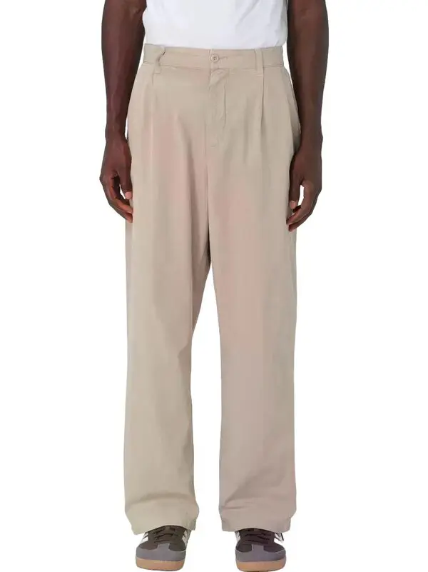 Carhartt Work In Progress Pleated Cotton Trousers - Neutrals