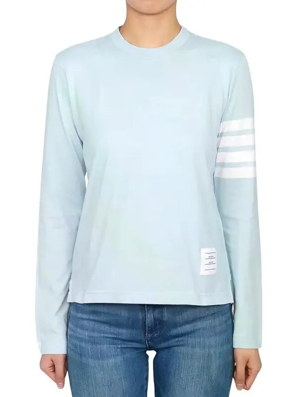 Thom Browne Four-bar Sleeve-detail Sweater - Blue