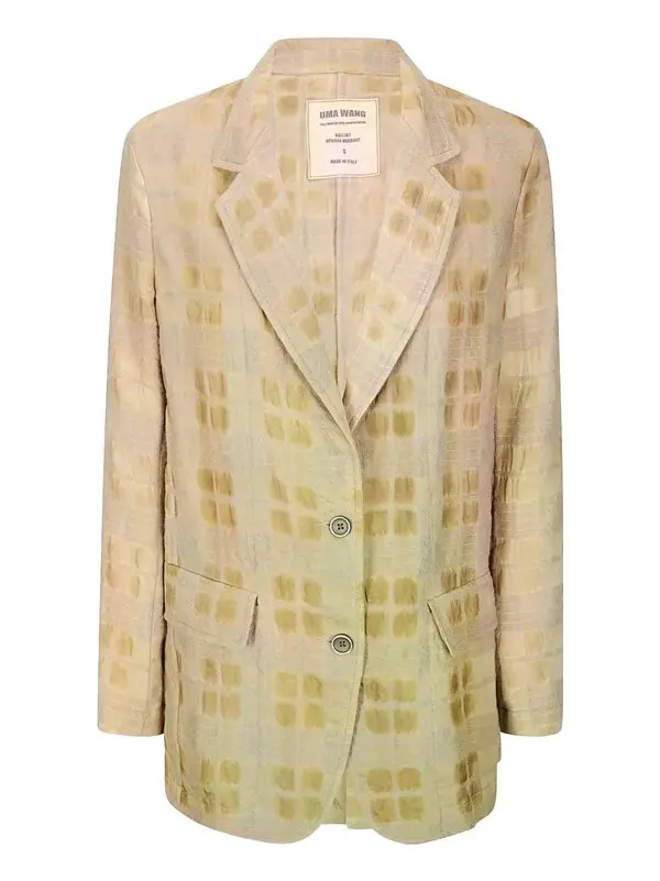 UMA WANG Square-pattern Blazer - Neutrals