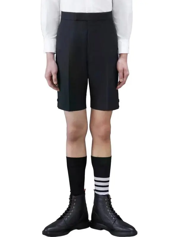 Thom Browne Twill Back-strap Shorts - Black