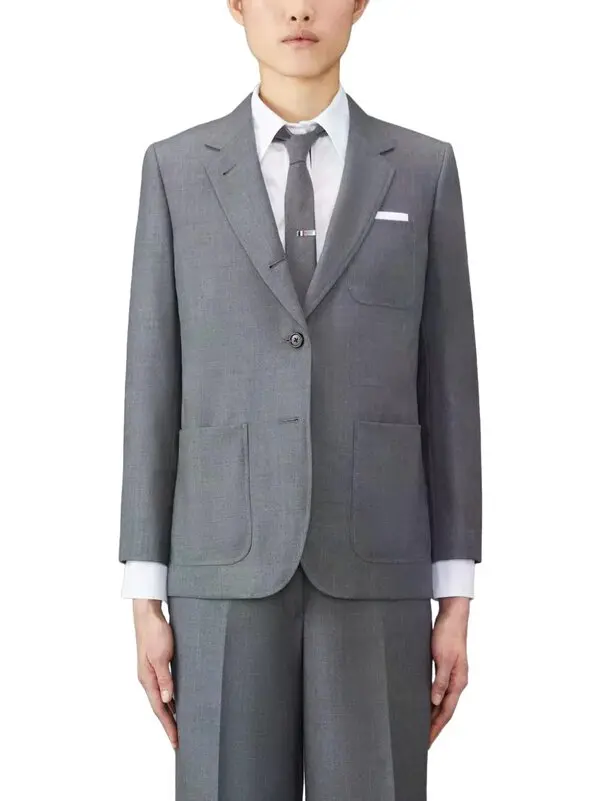 Thom Browne Sack Sport Wool Blazer - Grey