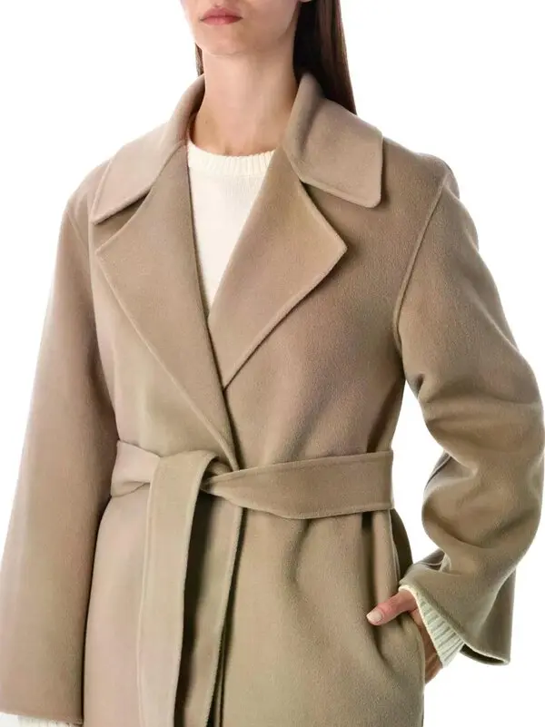 Alberta Ferretti Belted Wrap Coat - Neutrals