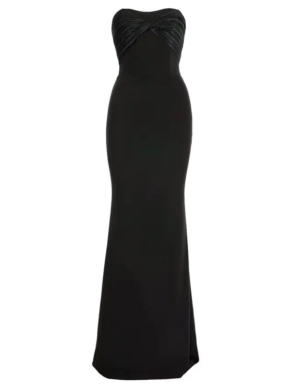 V:PM ATELIER Mika Strapless Maxi Dress - Black