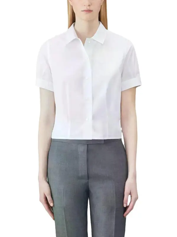 Thom Browne French-cuff Cropped Shirt - White