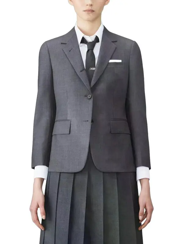 Thom Browne Pleated Wool Jacket - Grey
