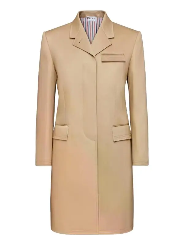 Thom Browne High-armhole Chesterfield Coat - Brown