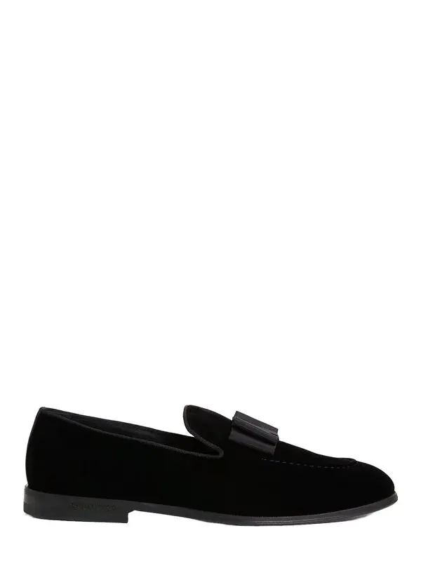 Dsquared2 Bow-detail Velvet Loafers - Black
