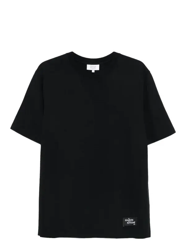 Maison Kitsuné Logo-patch T-shirt - Black