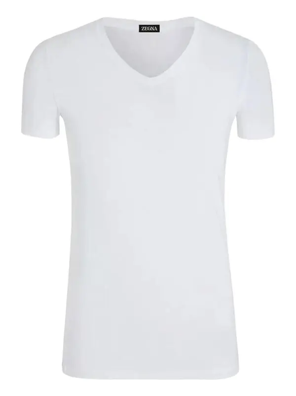 Zegna V-neck T-shirt - White
