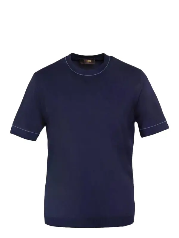 MOORER Short-sleeve Crew-neck T-shirt - Blue