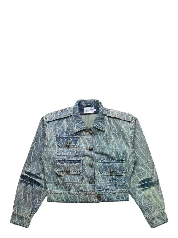 Vaquera Monogram Denim Jacket - Blue