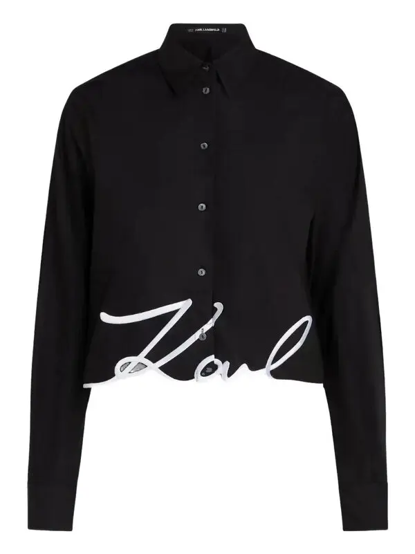 Karl Lagerfeld Embroidered Shirt - Black