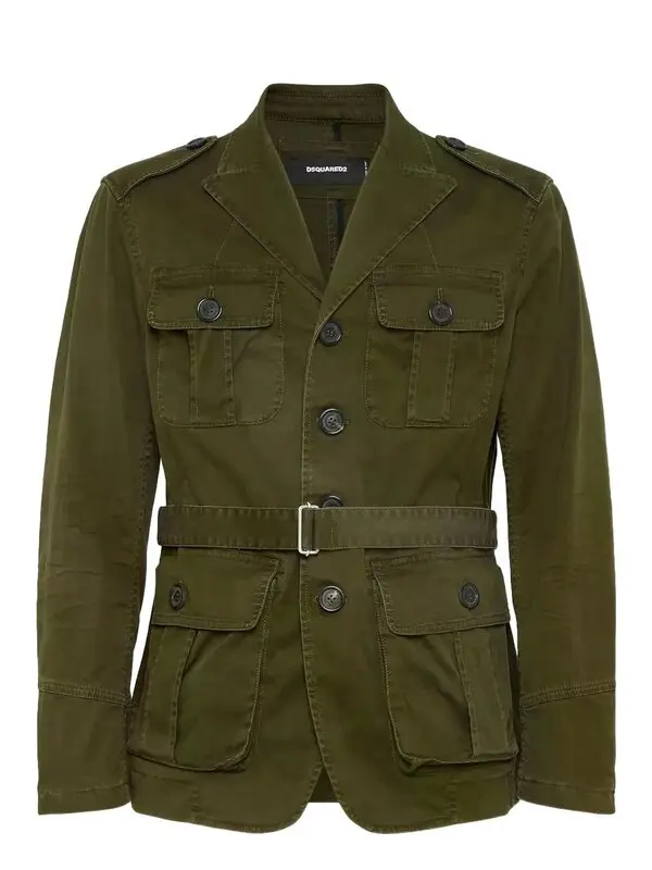 Dsquared2 Belted Military Jacket - Green