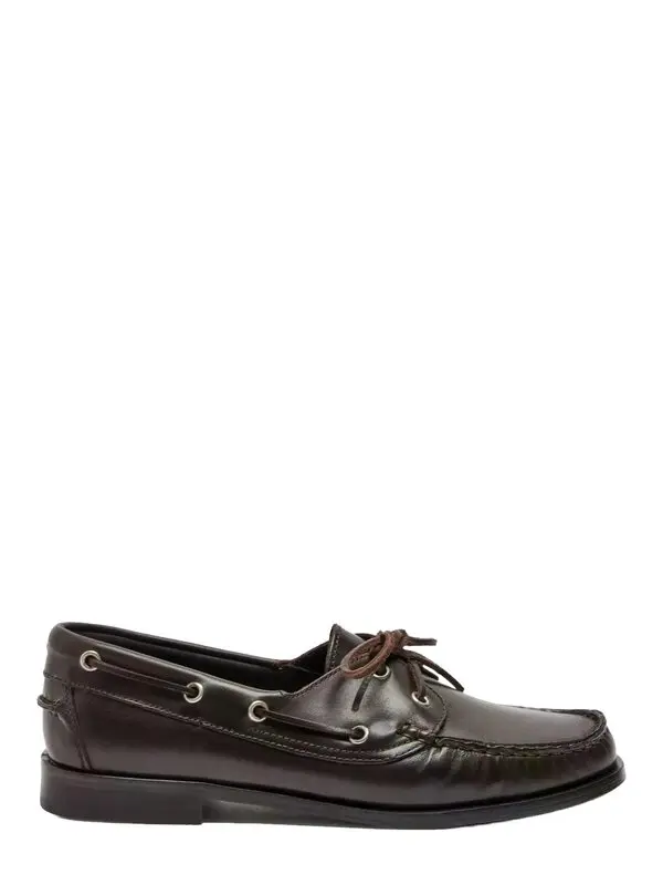 AeydĒ Harris Lace-up Leather Loafers - Brown